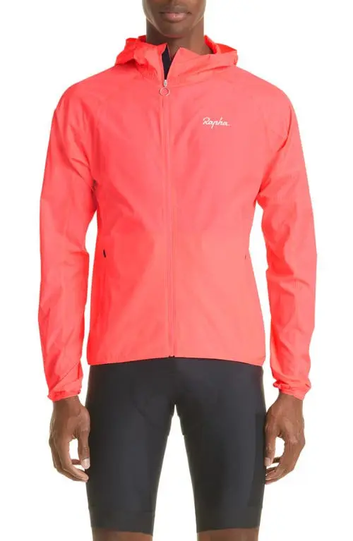Rapha Commuter Lightweight Packable Hooded Jacket - Hi-Vis Pink